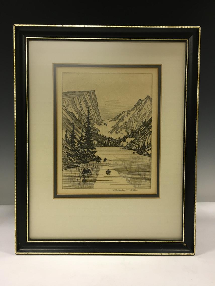 Richardson Rome ~Dream Lake~ Original Copper Plate Etching Art 11 ...