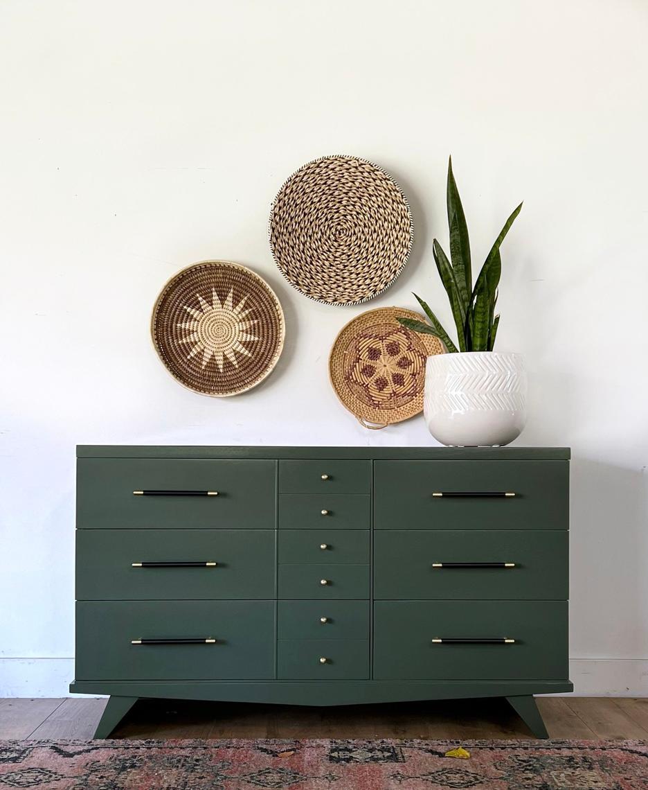 AVAILABLE- Green Mid Century Dresser | Julie Simple Redesign | Grand ...