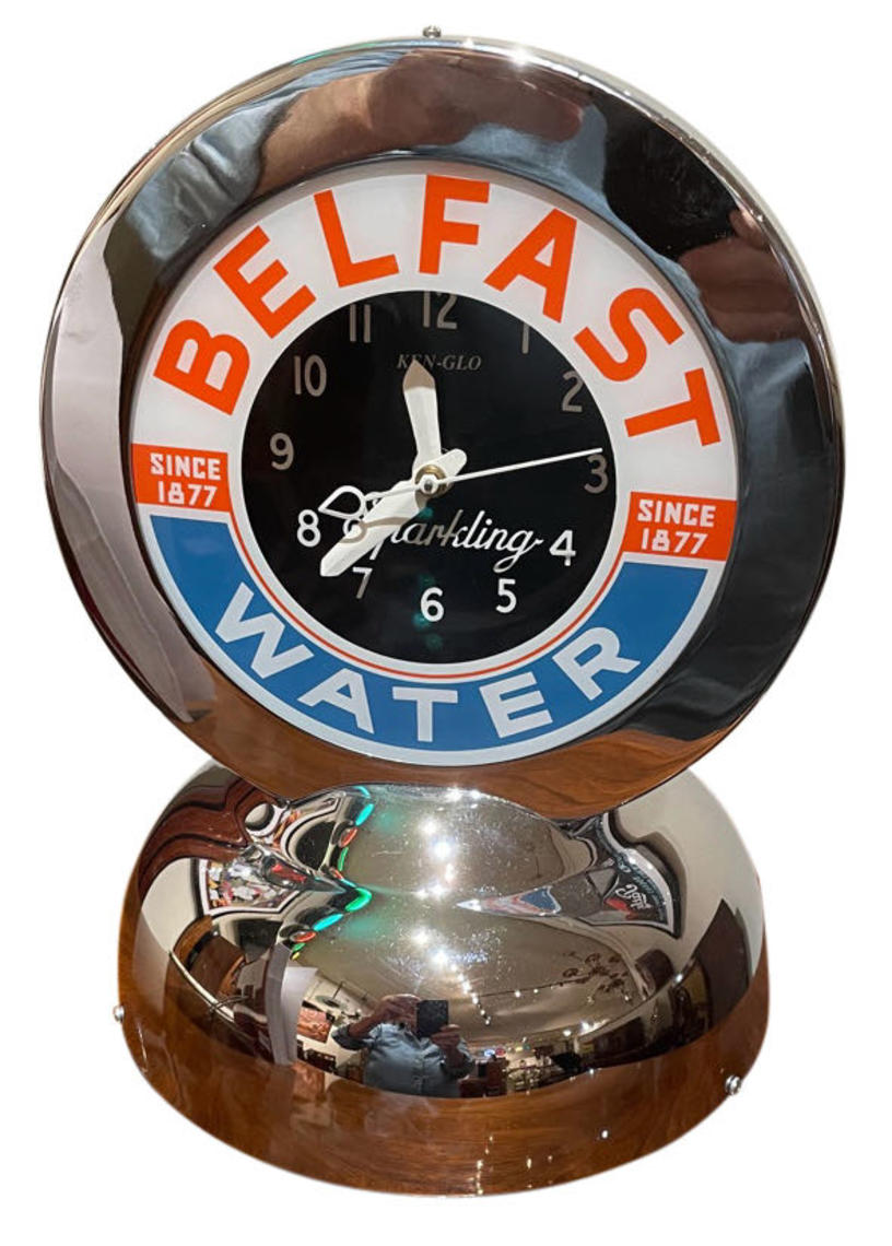 Belfast Glo Dial Sparkling Water Neon Table Clock | Art Deco Collection ...