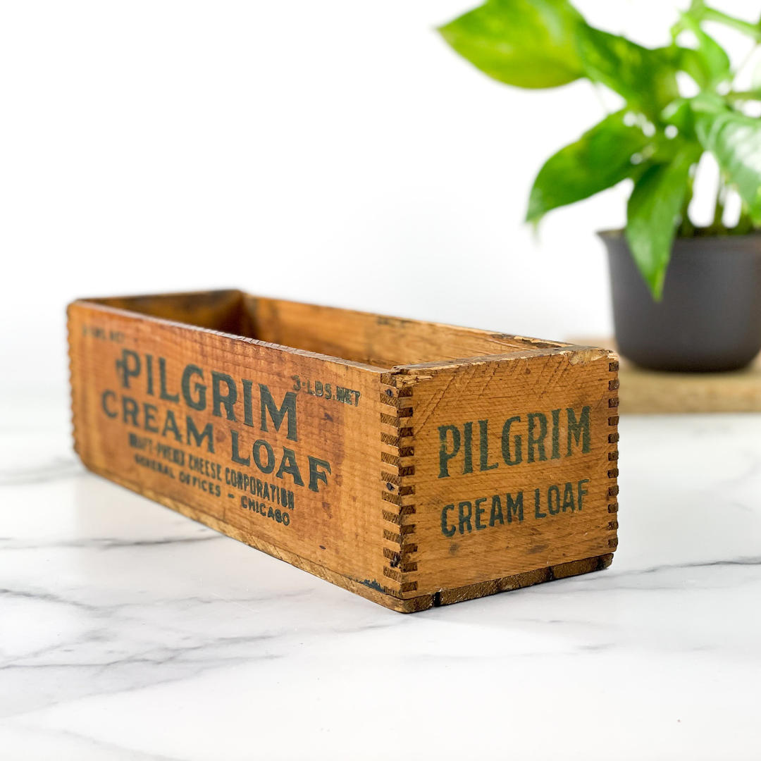 Antique Wooden Box - Kraft Cream Cheese Container | Vintage Hip Decor ...