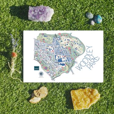 Woodley Park DC Neighborhood map art print 11x17 | Wild Places Prints ...